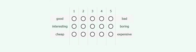 Semantic Scale In Online Surveys